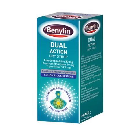 Benylin Dual Action Dry Syrup 100ml - Rose Finlay totalhealth