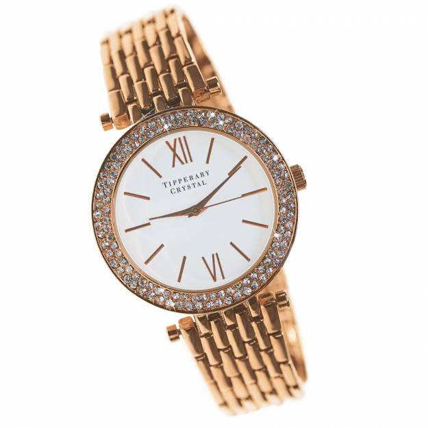 Tipperary Crystal Tempo Rose Gold Watch - Rose Finlay totalhealth
